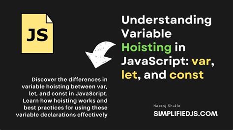 Learn About Variable Hoisting In Javascript Neeraj Shukla Posted On