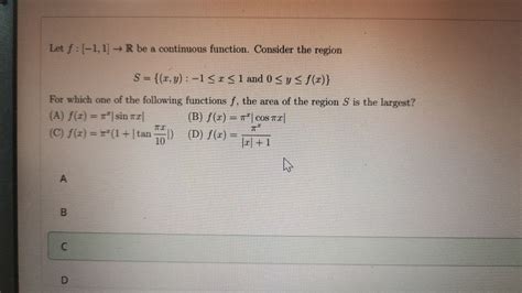let f [ 1 1 ] rightarrow mathbb { r } be a continuous function con