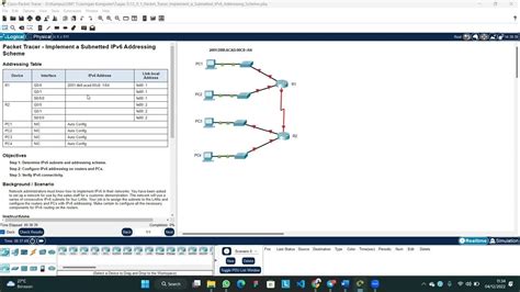 1291packet Tracer Implement A Subnetted Ipv6 Addressing Scheme