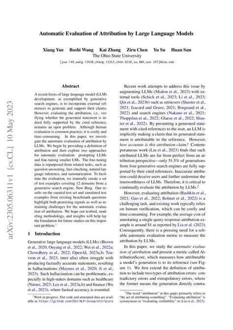 Automatic Evaluation Of Attribution By Large Language Models Deepai