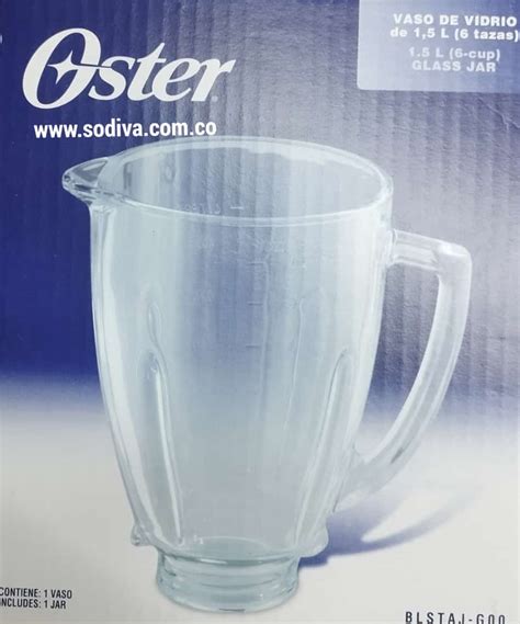 Vaso Vidrio Oster Original Reversible Sin Tapa Rosca Pequeña Sodiva