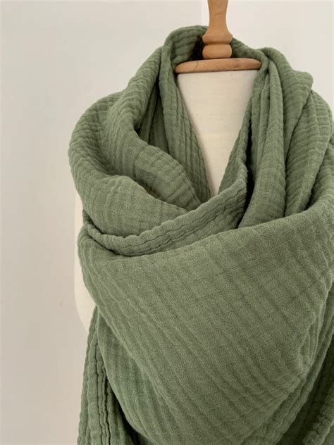 Green Woman Scarf Bohemian Style Shawl Trendy 2020 Scarves Fern