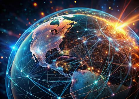 Visualizing Global Interconnectivity A 3d Globe Depicting Complex Network Connections Across The