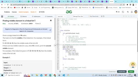 Kumar Gaurav On Linkedin Findmiddleelementinalinkedlist Gfg