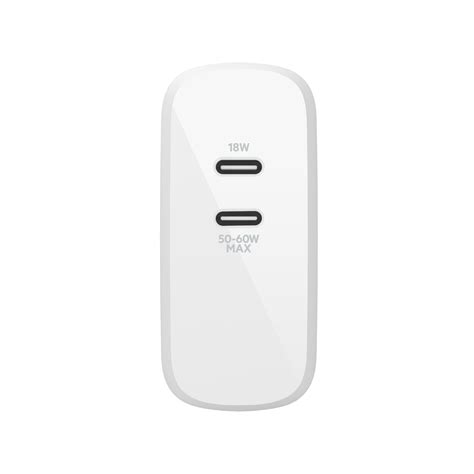 Dual Usb C Pd Gan Wall Charger W Usb C Cable Belkin Belkin Us