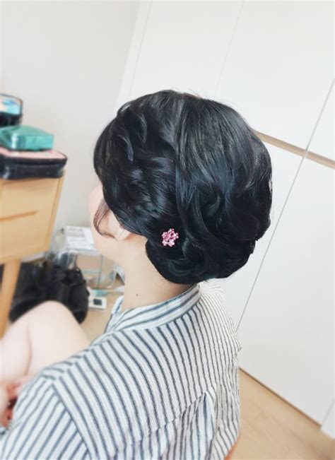 짧은기장에도 한복머리가 가능한 한복헤어스타일 입니다~~ 네이버 블로그
