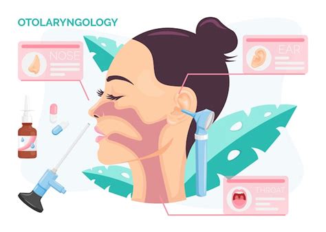 Concepto De Otorrinolaringología Mujer Sometida A Tratamiento De Oído