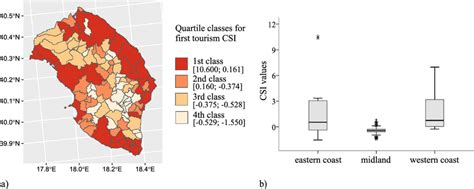 First Tourism Csi A Map Of The Spatial Distribution Of Csi Values Download Scientific Diagram