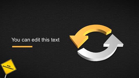 Caution Road Sign PowerPoint Template SlideModel