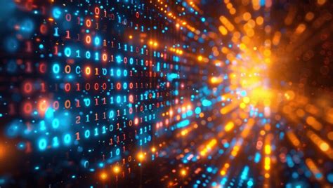 binary code abstract background premium ai generated image