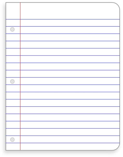 Loose Leaf Paper Clip Art Lined Paper Effect Narrow Ruled Lined
