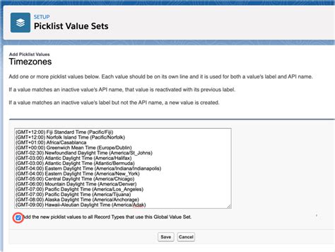 Updating Timezone Picklist Values Inspire Planner Help Center Inspire Planner