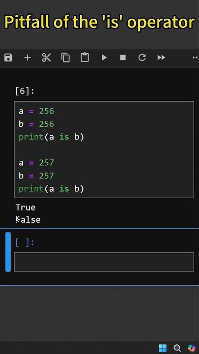 Misunderstanding Of The Python Is Operator 🚨 Python Pitfall Alert 🚨 Shorts