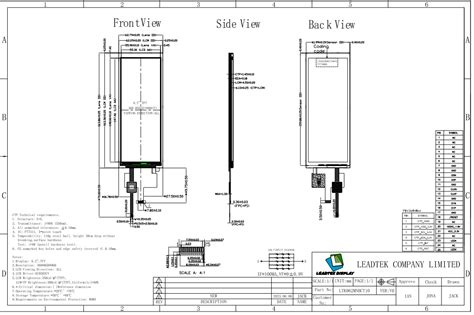 Inch Tft Lcd Ips Panel Mipi Touch Display Nits