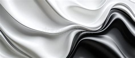 Abstract Black And White Wave Pattern With Soft Flowing Lines Stock Illustration Illustration