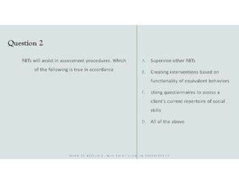 RBT Free 20 Mock Questions By RBT PREP Teachers Pay Teachers