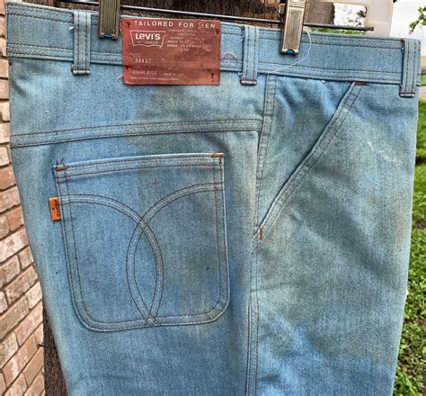 Levis Polyester Cotton Wpl 423 Action Slacks Blue 70s Vintage Jeans