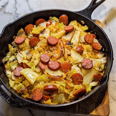 Quick And Delicious Cabbage And Kielbasa Skillet