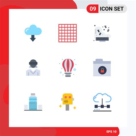 9 Universal Flat Colors Set For Web And Mobile Applications Hot Air Balloon Piano Air Technology