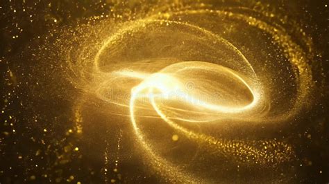 Exploding Particles Of Golden Energy Swirling Outward Stock Footage Video Of Dynamic Golden