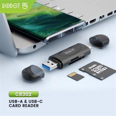 Card Reader Robot CR302 2in1 USB 3 0 To Type C BJ Cell