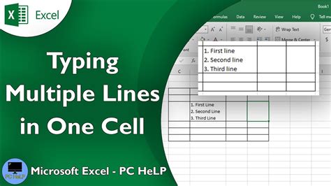 How To Type Multiple Lines In One Cell Ms Excel Msexcel Msoffice Msexceltutorials Howto