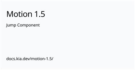 Jump Component Motion 15