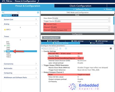 Stm32 Timers Applications External Trigger Embeddedexpertio