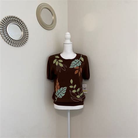 Alfred Dunner Top Floral Tops Alfred Dunner Sequin Embellished Top