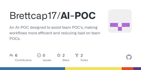 Github Brettcap17ai Poc An Ai Poc Designed To Assist Team Pocs Making Workflows More