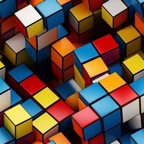 Download Colorful Abstract Cubes Arrangement Patterns Online Creative Fabrica