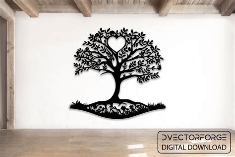 Tree Of Life Vector CNC File Ai Dxf Svg Eps For Laser And Plasma Cutting Cricut Digital