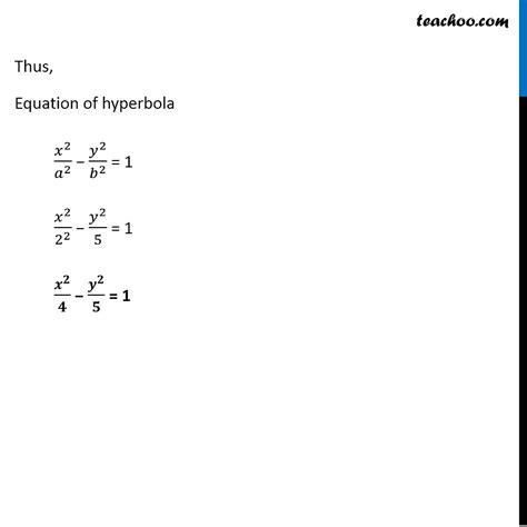 Ex Find Hyperbola Vertices Foci