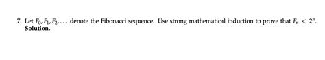 solved 7 let fo f1 f2 denote the fibonacci sequence