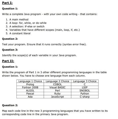 Solved Part I Question 1 Write A Complete Java Program