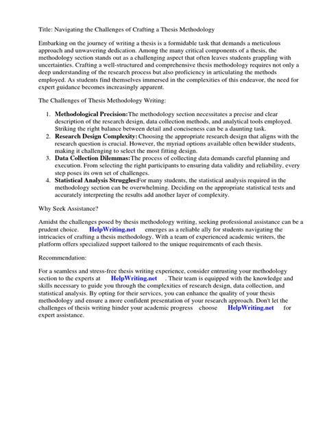 How To Make A Thesis Methodology Pdf Methodology Scientific Method