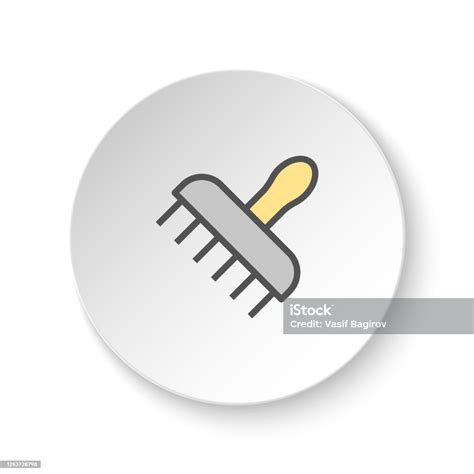 웹 아이콘 브러시 페인트 도구의 라운드 버튼입니다 버튼 배너 라운드 응용 프로그램 일러스트에 대한 배지 인터페이스 건설 산업에 대한 스톡 벡터 아트 및 기타 이미지 Istock