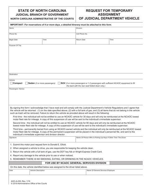 Form Aoc A 230 Fill Out Sign Online And Download Fillable Pdf North