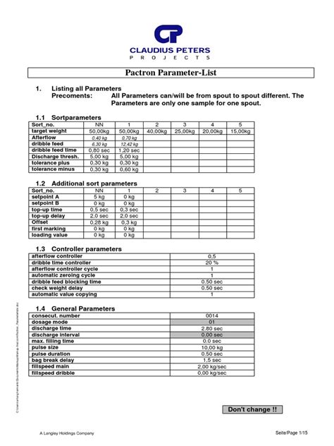 pactron parameterliste pdf parameter computer programming mean