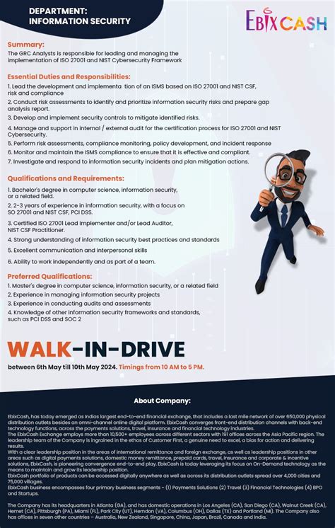 Harsh Raj Jain On Linkedin Grc Analyst Informationsecurity Noidajobs Ebixcash Wearehiring