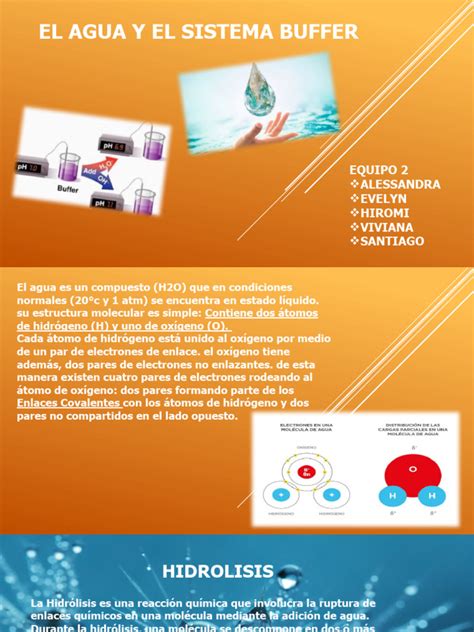 El Agua Y El Sistema Buffer Equipo 2 Pdf Ácido Solución Tampón