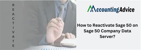 How To Reactivate Sage 50 On Sage 50 Company Data Server