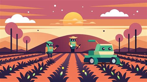 As The Sun Sets Behind Them A Team Of Autonomous Weeding Robots Continue Their Work Ensuring The