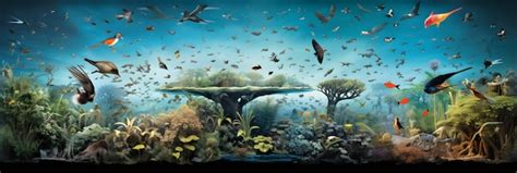 The Elegant Tapestry Of Life A Vibrant Display Of Biodiversity Across Ecosystems Premium Ai