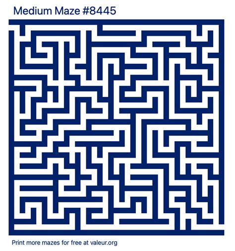 Free Printable Medium Maze With The Answer 8445