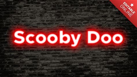 Scooby Doo Glow Red Text Effect Generator