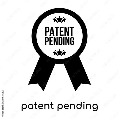 Patent Pending Symbol Isolated On White Background Black Vector Sign And Symbols Stock Vector