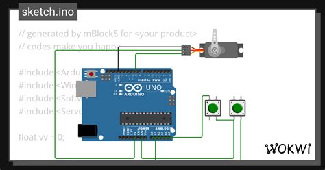 Servo Two Button Wokwi Esp32 Stm32 Arduino Simulator
