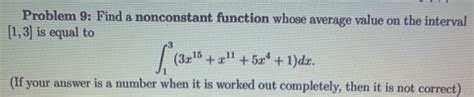 solved problem 9 find a nonconstant function whose average