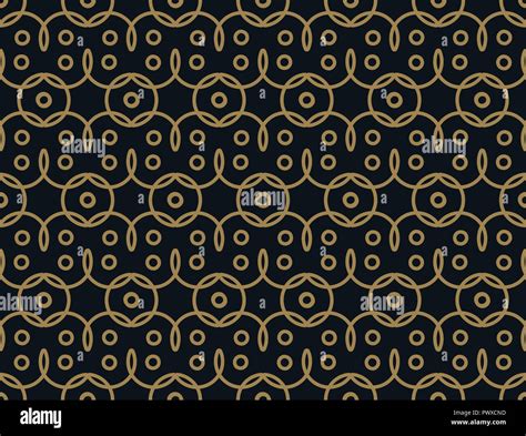 Seamless Linear Pattern With Thin Elegant Curved Lines And Scrolls